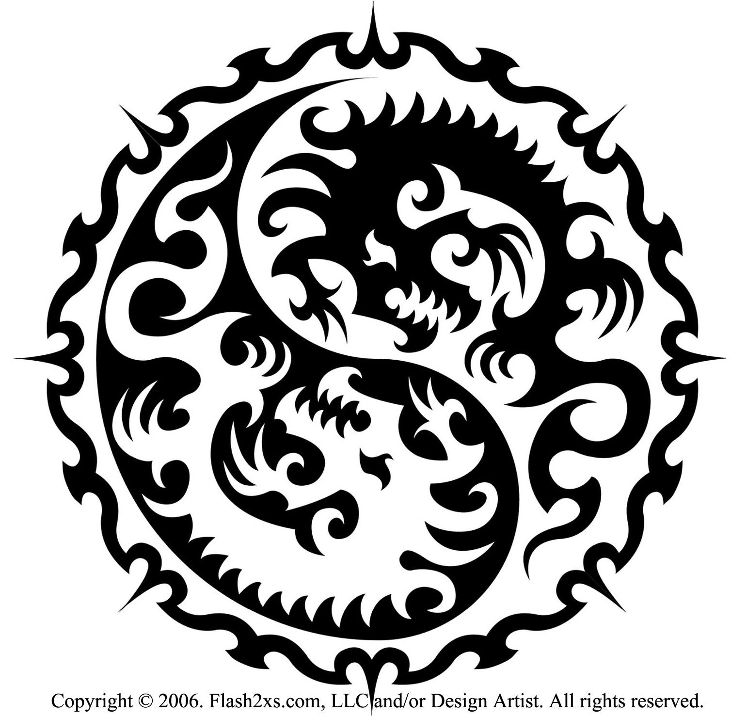Tattoofinder-com-tribal-dragon-tattoo-design-by-artist-phil-merkle-az ...